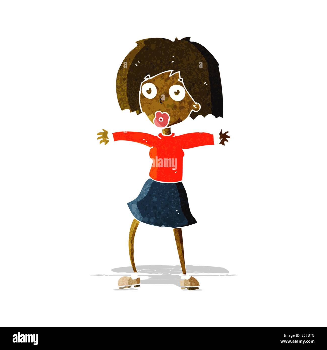 cartoon surprised woman Stock Vector Image & Art - Alamy