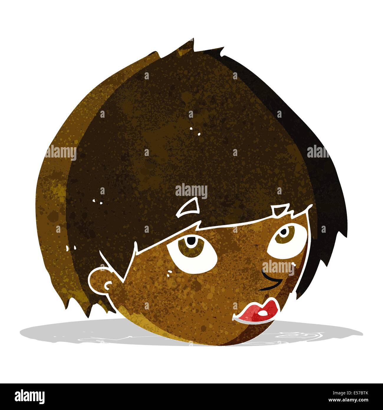 cartoon female face looking up Stock Vector Image & Art - Alamy