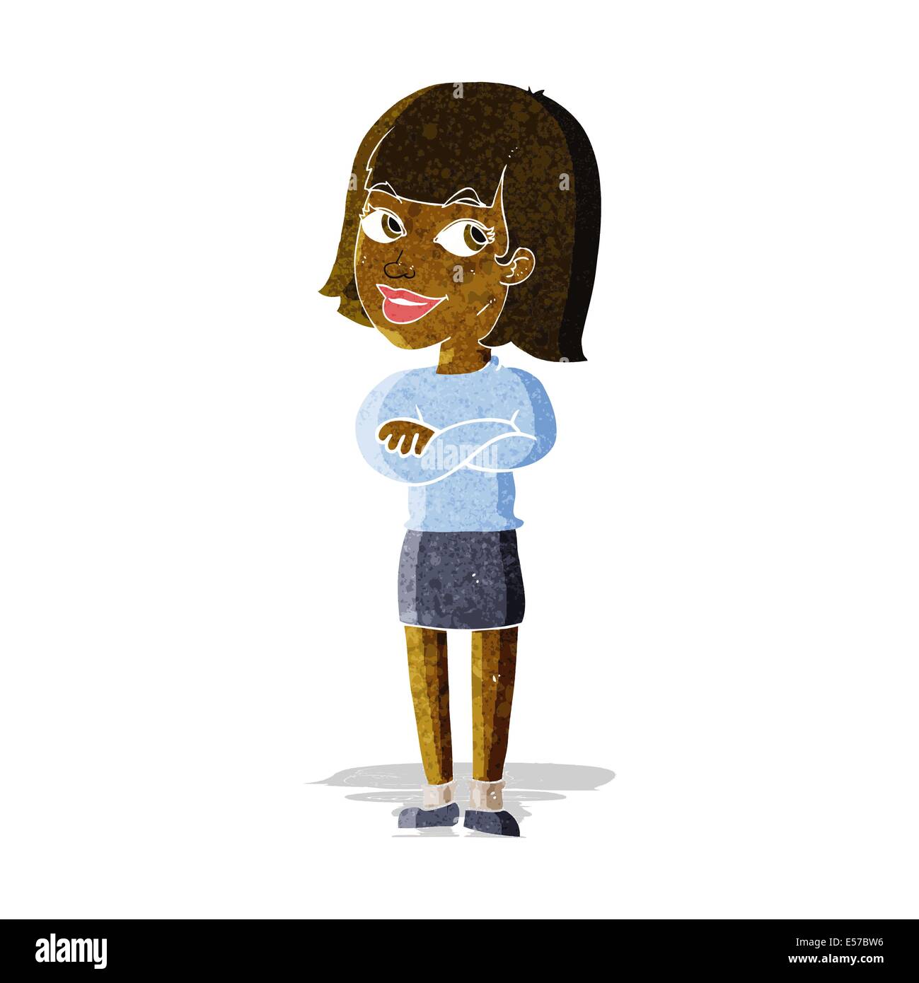 cartoon happy woman looking over Stock Vector Image & Art - Alamy