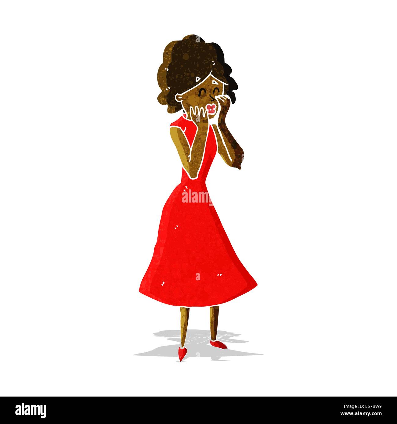 cartoon worried woman Stock Vector Image & Art - Alamy