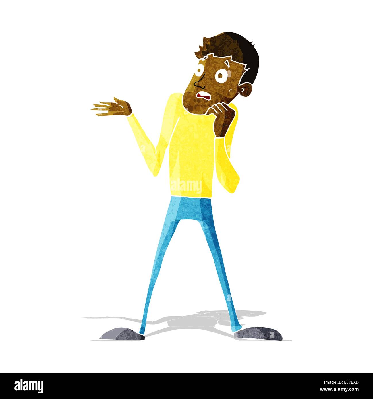 cartoon nervous man Stock Vector Image & Art - Alamy