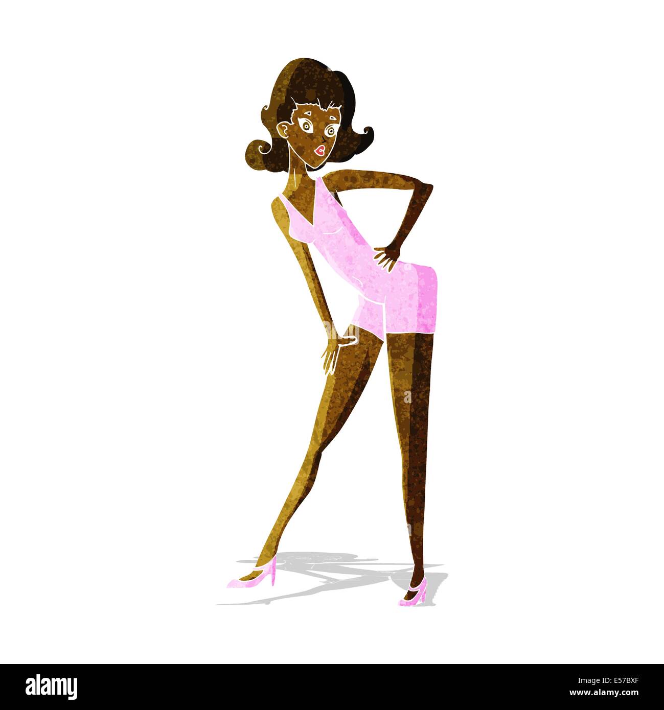 cartoon model woman posing Stock Vector Image & Art - Alamy