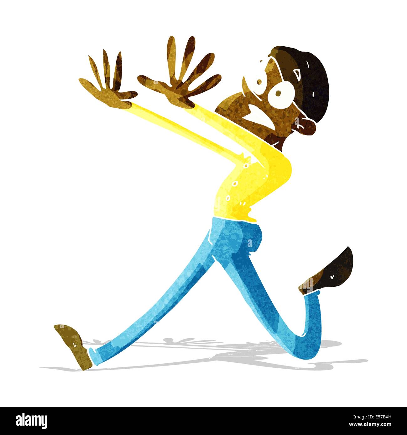 Scared man running Stock Vector Images - Alamy