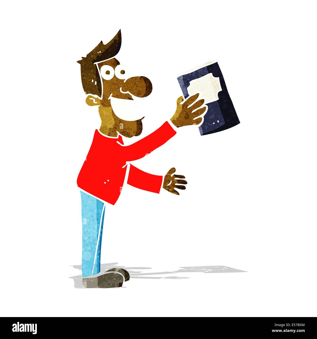 cartoon man with book Stock Vector Image & Art - Alamy