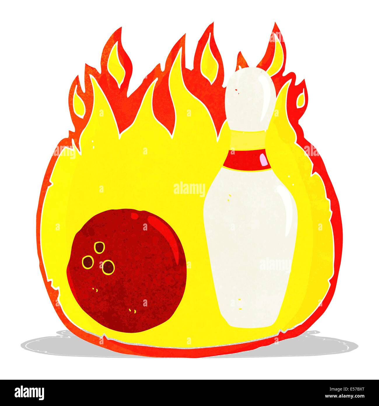 ten pin bowling cartoon symbol with fire Stock Vector Image & Art - Alamy