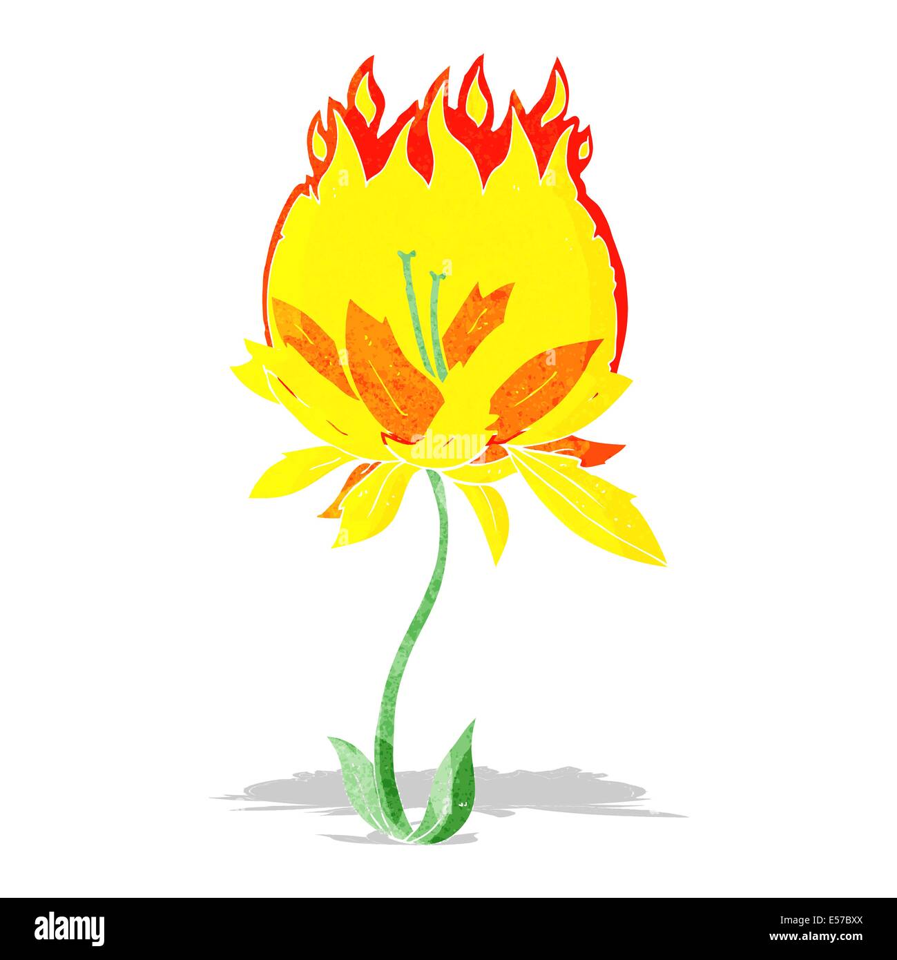 cartoon burning flower Stock Vector Image & Art - Alamy