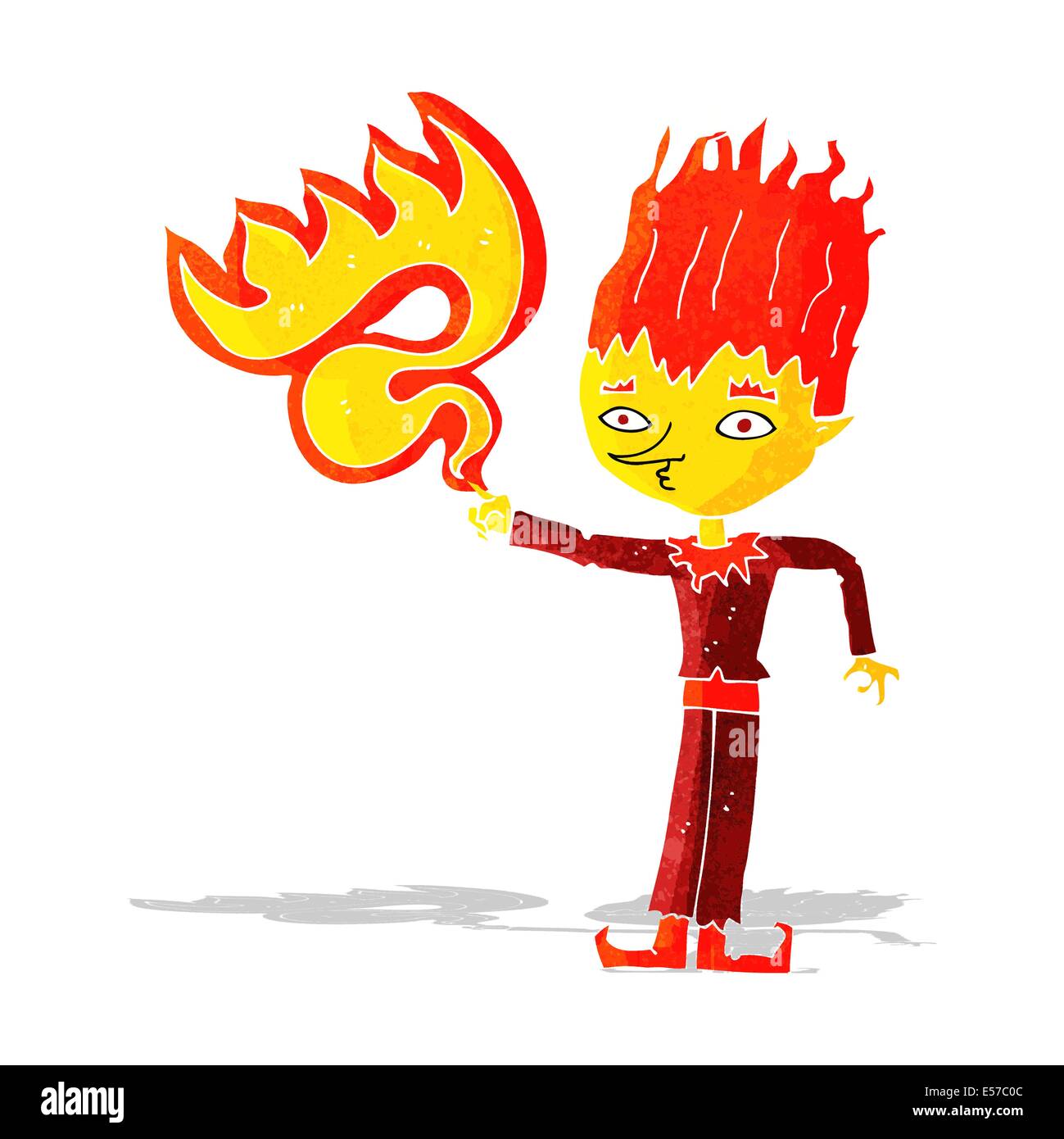 fire spirit cartoon Stock Vector Image & Art - Alamy