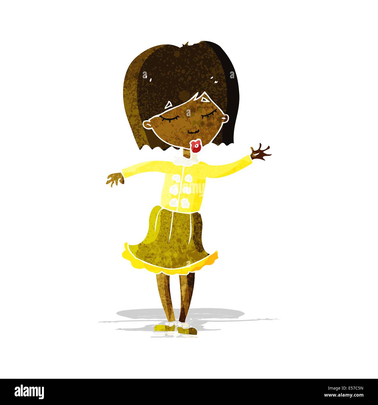 cartoon waving woman Stock Vector Image & Art - Alamy