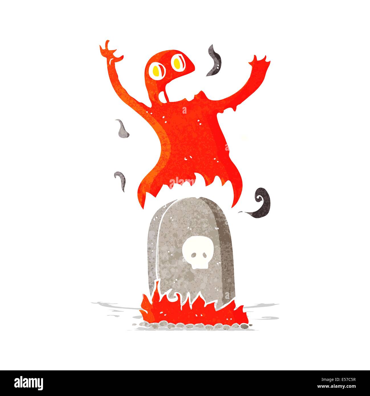 cartoon ghost rising from grave Stock Vector Image & Art - Alamy