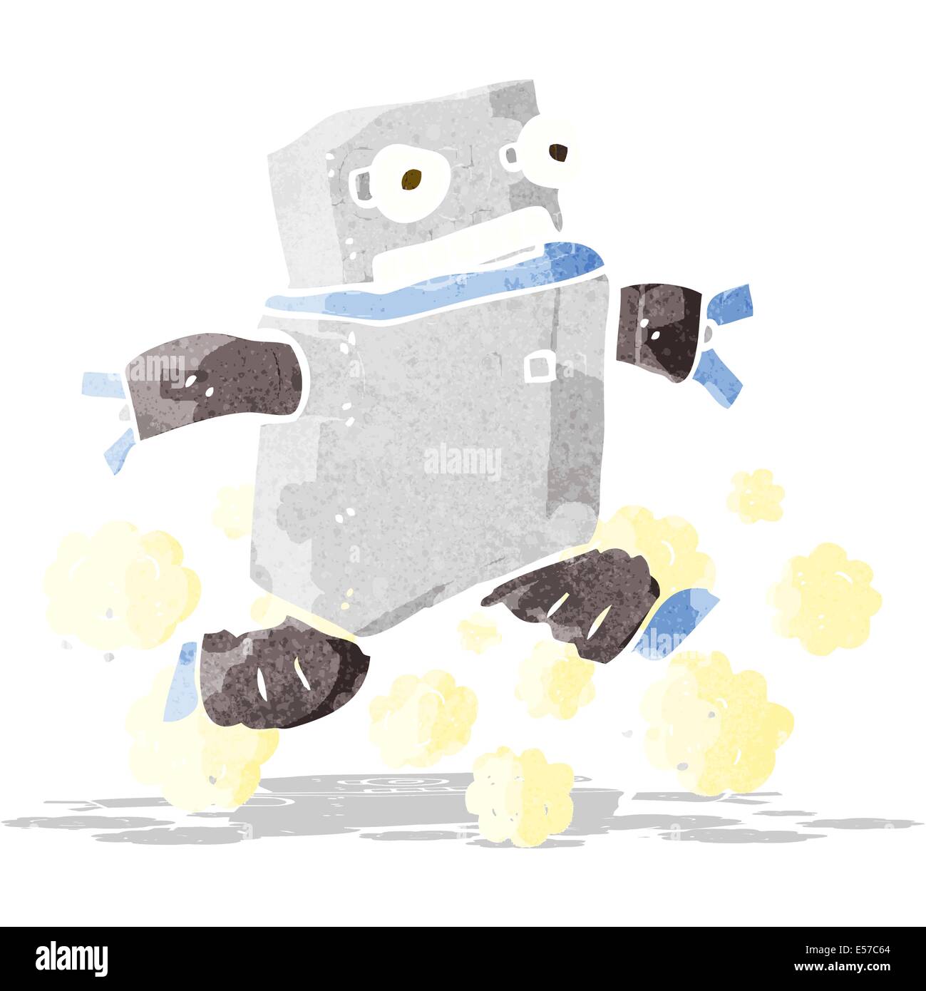 Cartoon running robot illustration hi-res stock photography and images ...