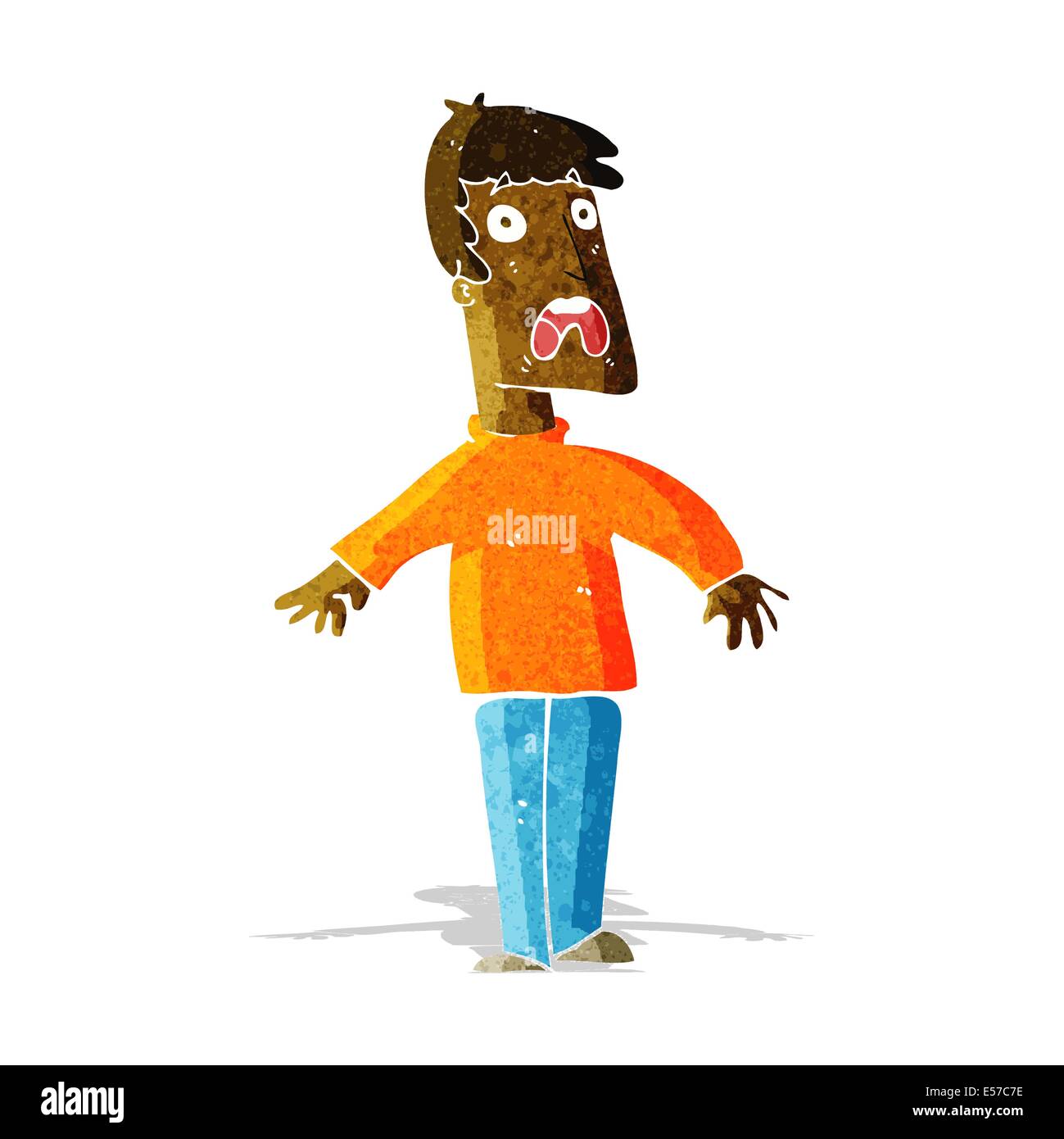 cartoon terrified man Stock Vector Image & Art - Alamy
