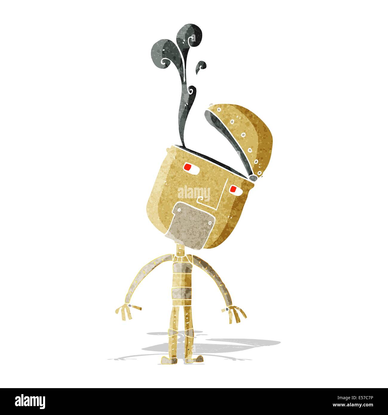cartoon robot with open head Stock Vector Image & Art - Alamy