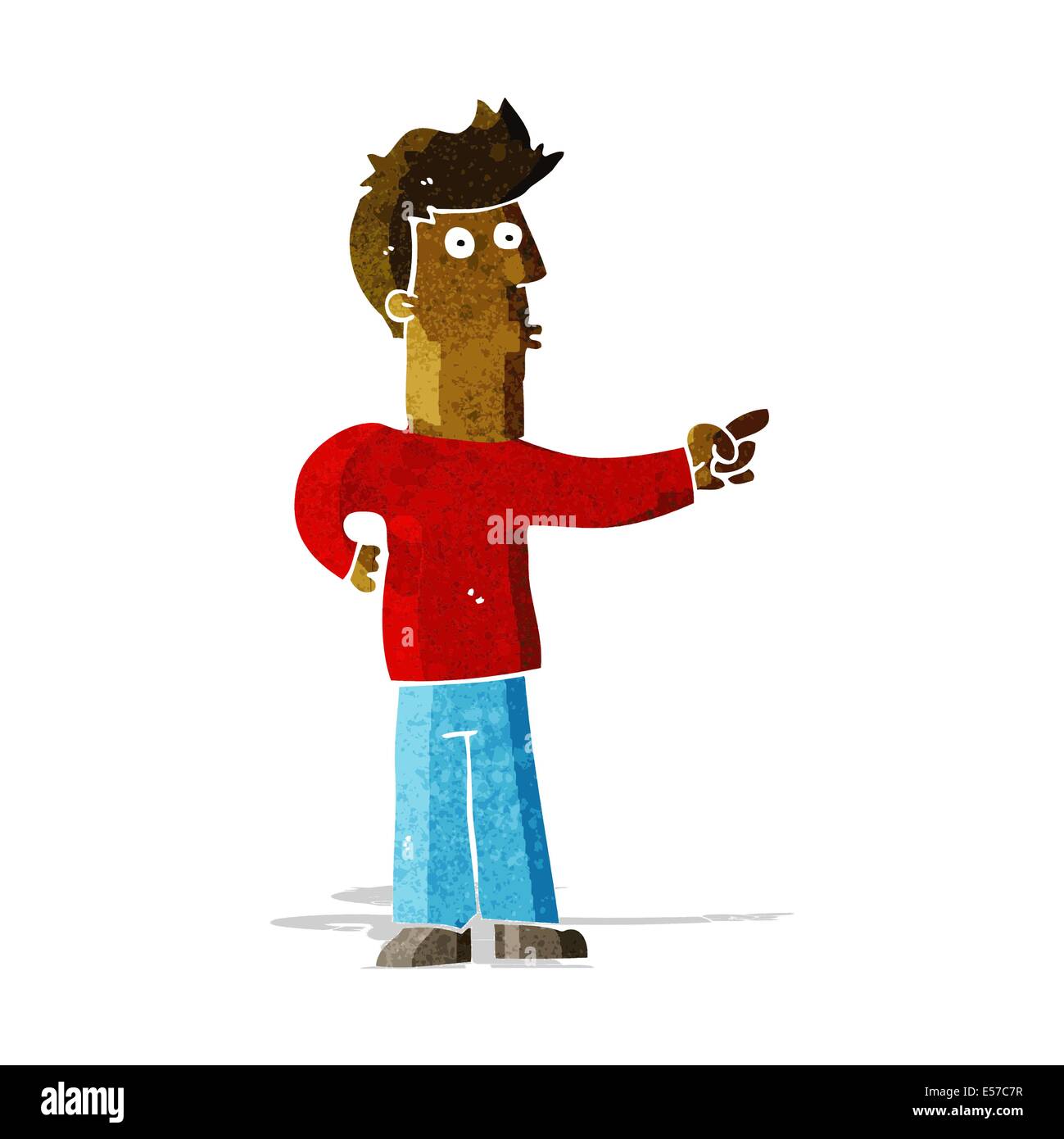 cartoon curious man pointing Stock Vector Image & Art - Alamy