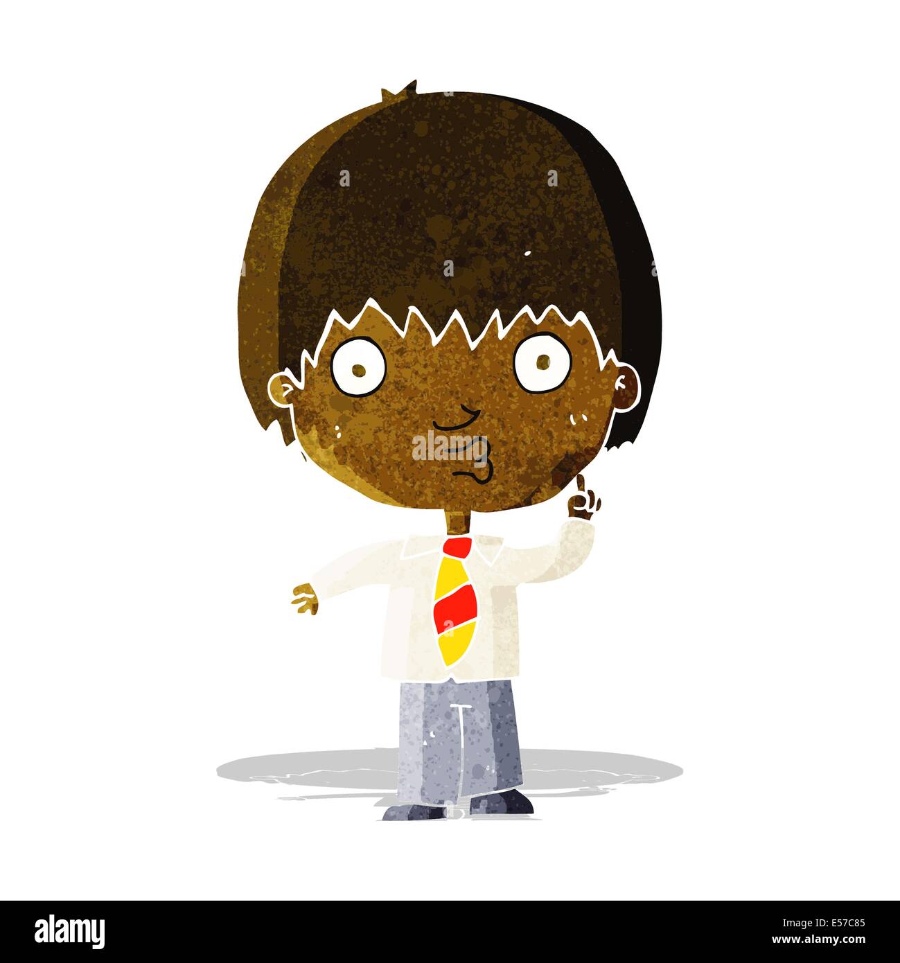 cartoon school boy answering question Stock Vector Image & Art - Alamy
