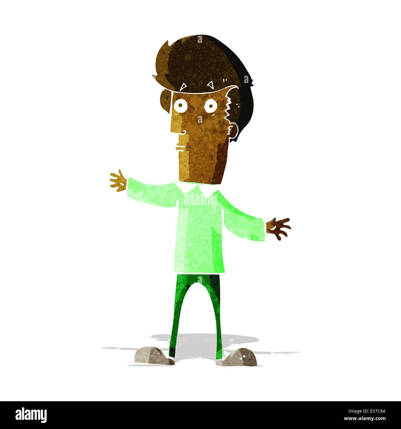 cartoon startled man Stock Vector Image & Art - Alamy