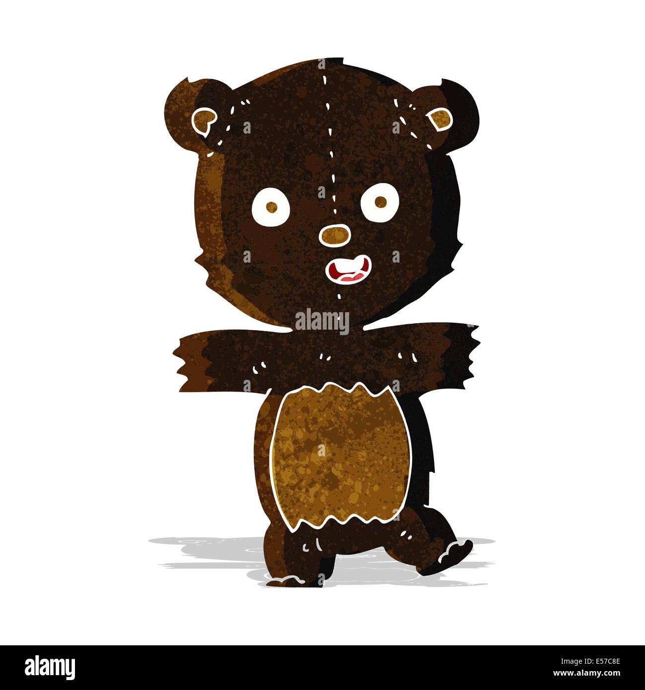 Cartoon Cute Black Bear Cub Stock Vector Image And Art Alamy