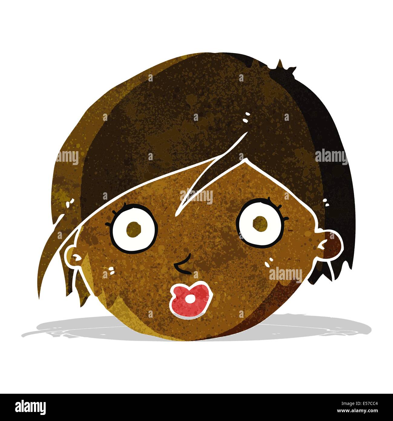 cartoon surprised female face Stock Vector Image & Art - Alamy