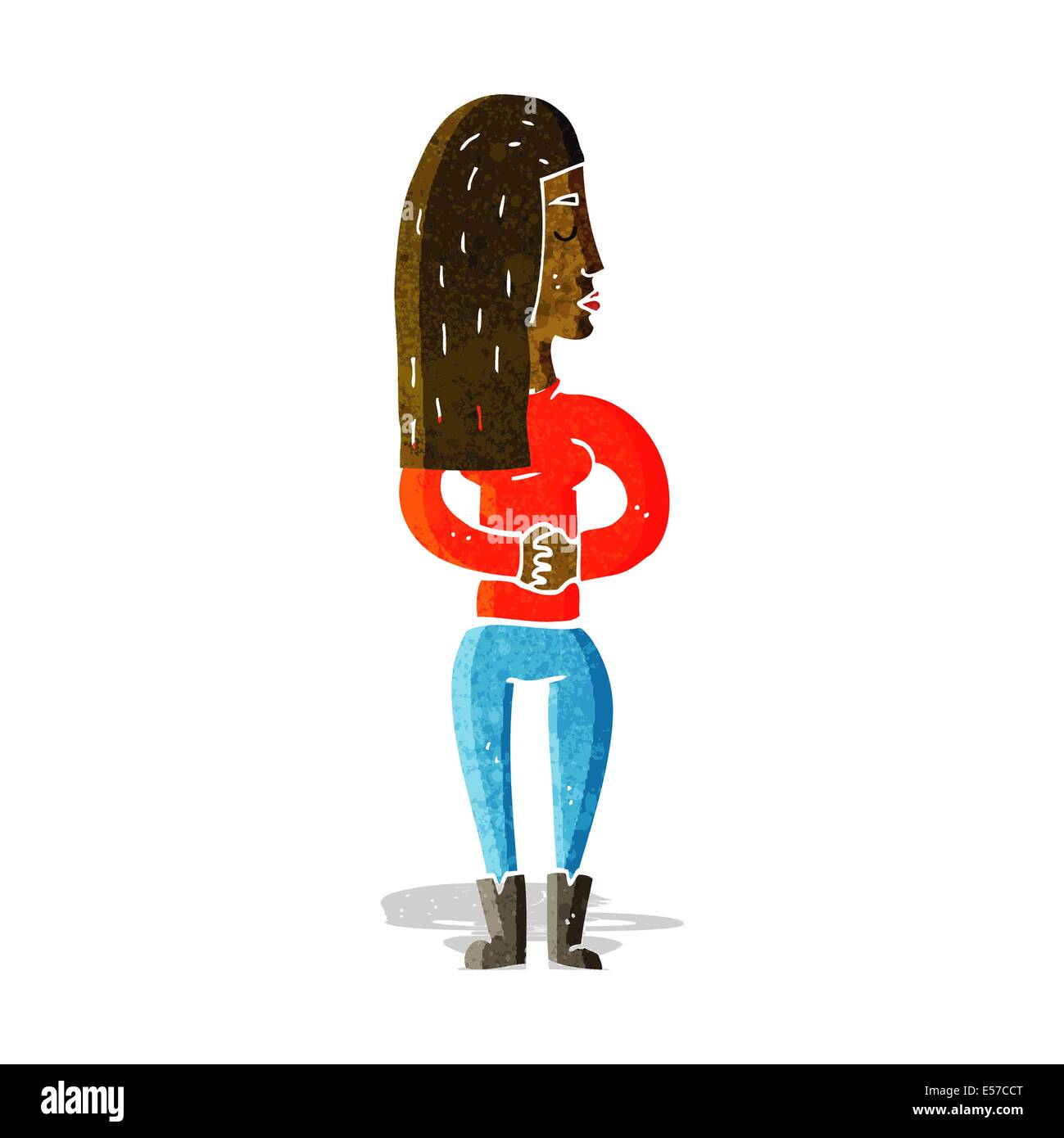 cartoon woman ignoring Stock Vector Image & Art - Alamy