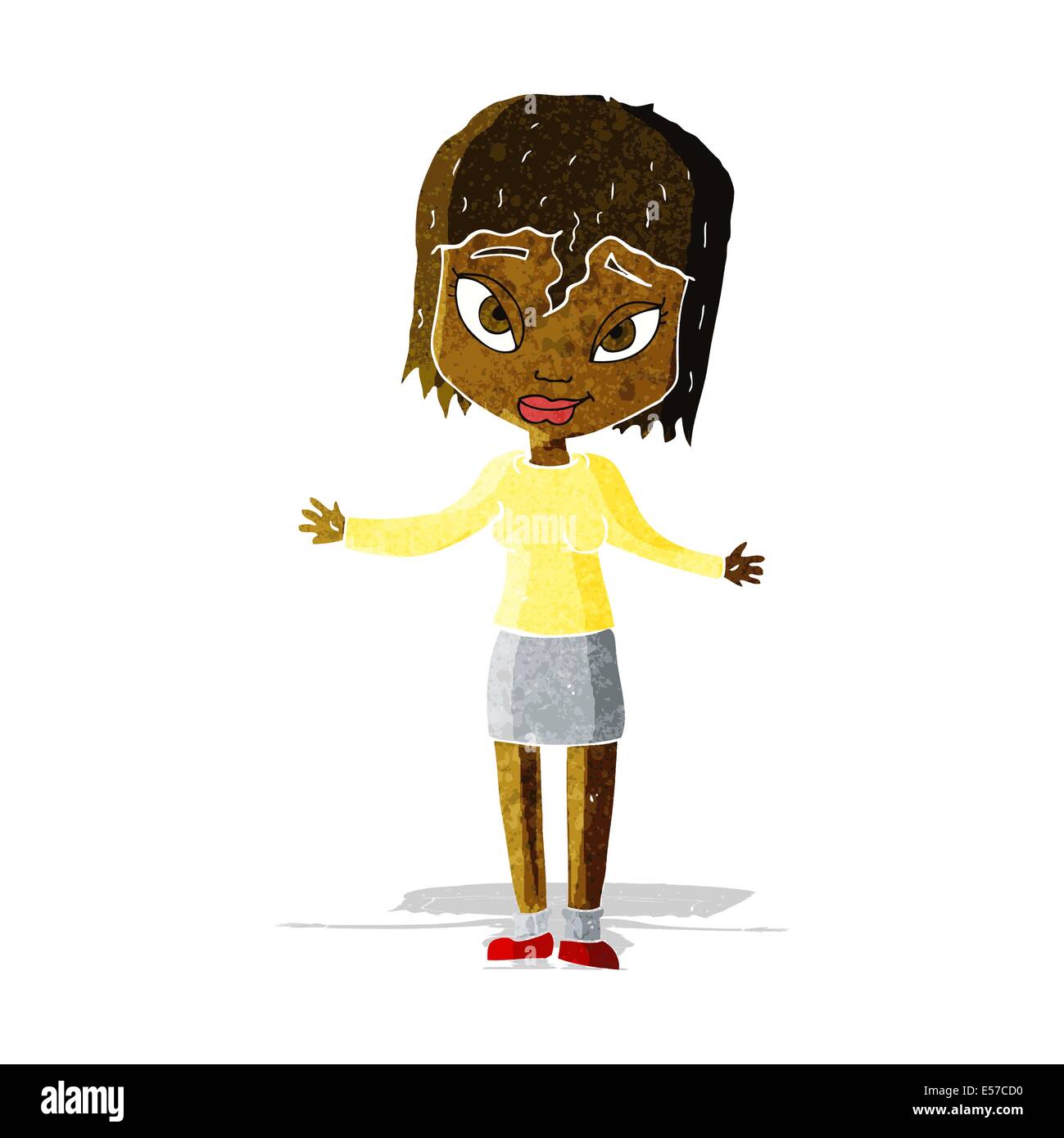 cartoon woman shrugging shoulders Stock Vector Image & Art - Alamy