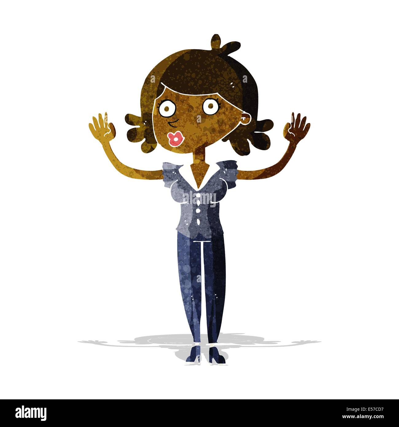 cartoon woman surrendering Stock Vector Image & Art - Alamy