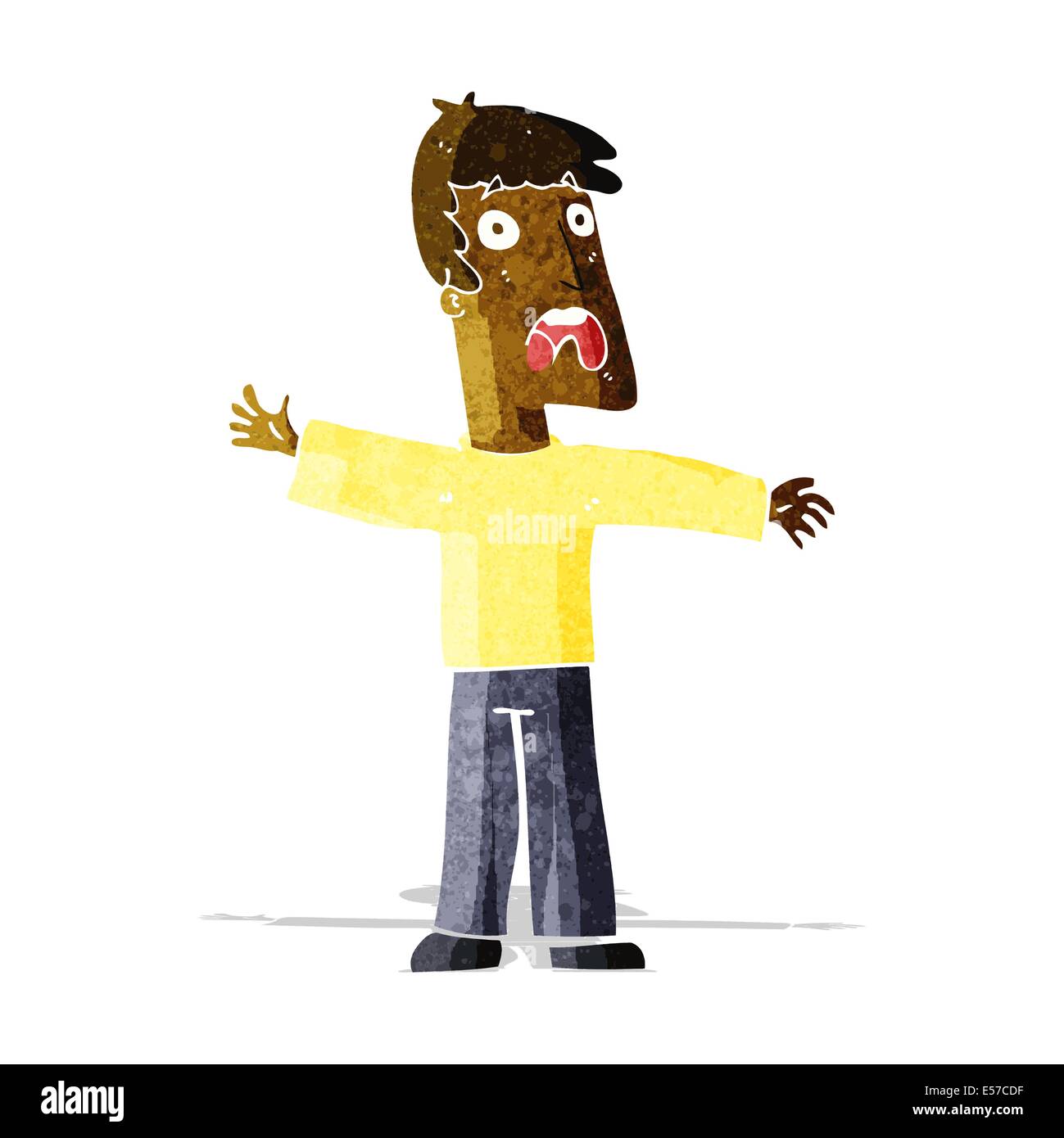 cartoon frightened man Stock Vector Image & Art - Alamy