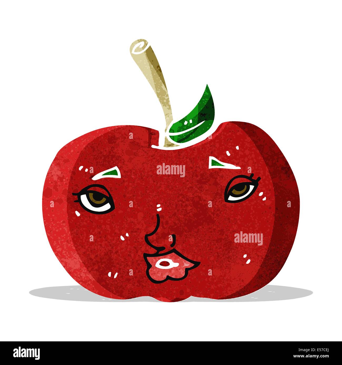 cartoon apple with face Stock Vector Image & Art - Alamy