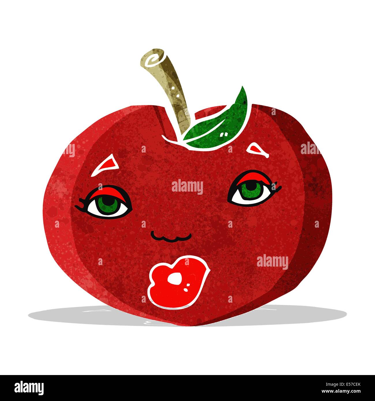 cartoon apple with face Stock Vector Image & Art - Alamy