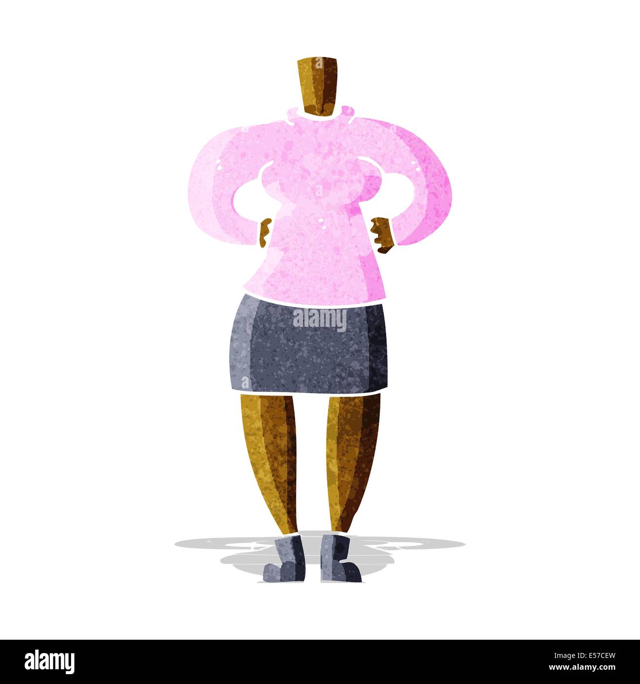 cartoon female body (add photos or mix and match cartoons Stock Vector ...