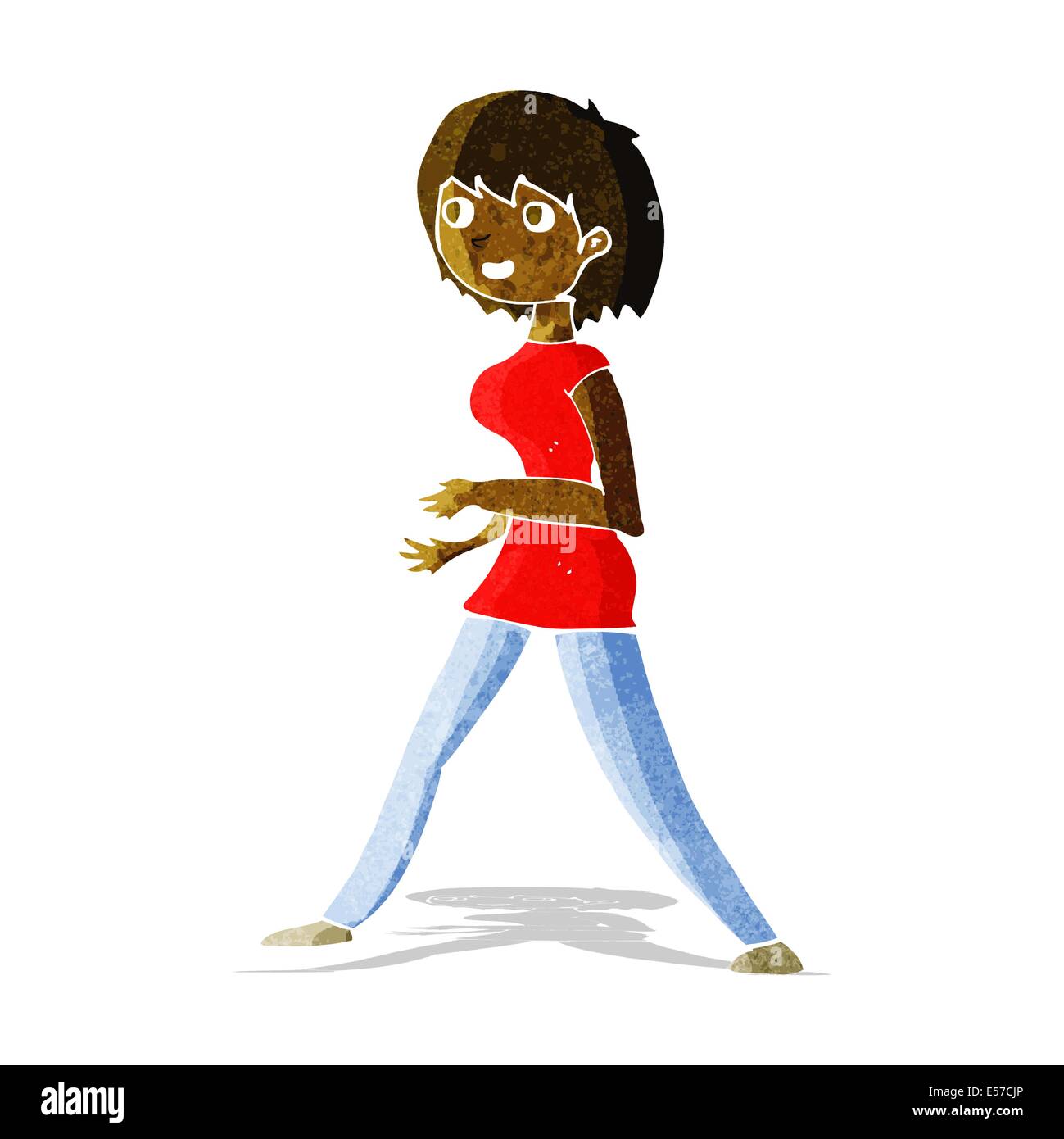 cartoon woman walking Stock Vector Image & Art - Alamy
