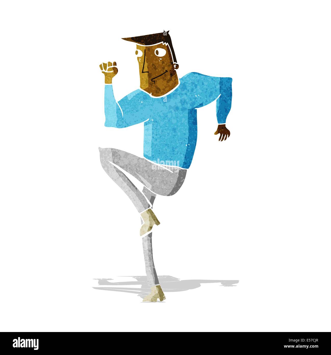 cartoon man jogging on spot Stock Vector Image & Art - Alamy