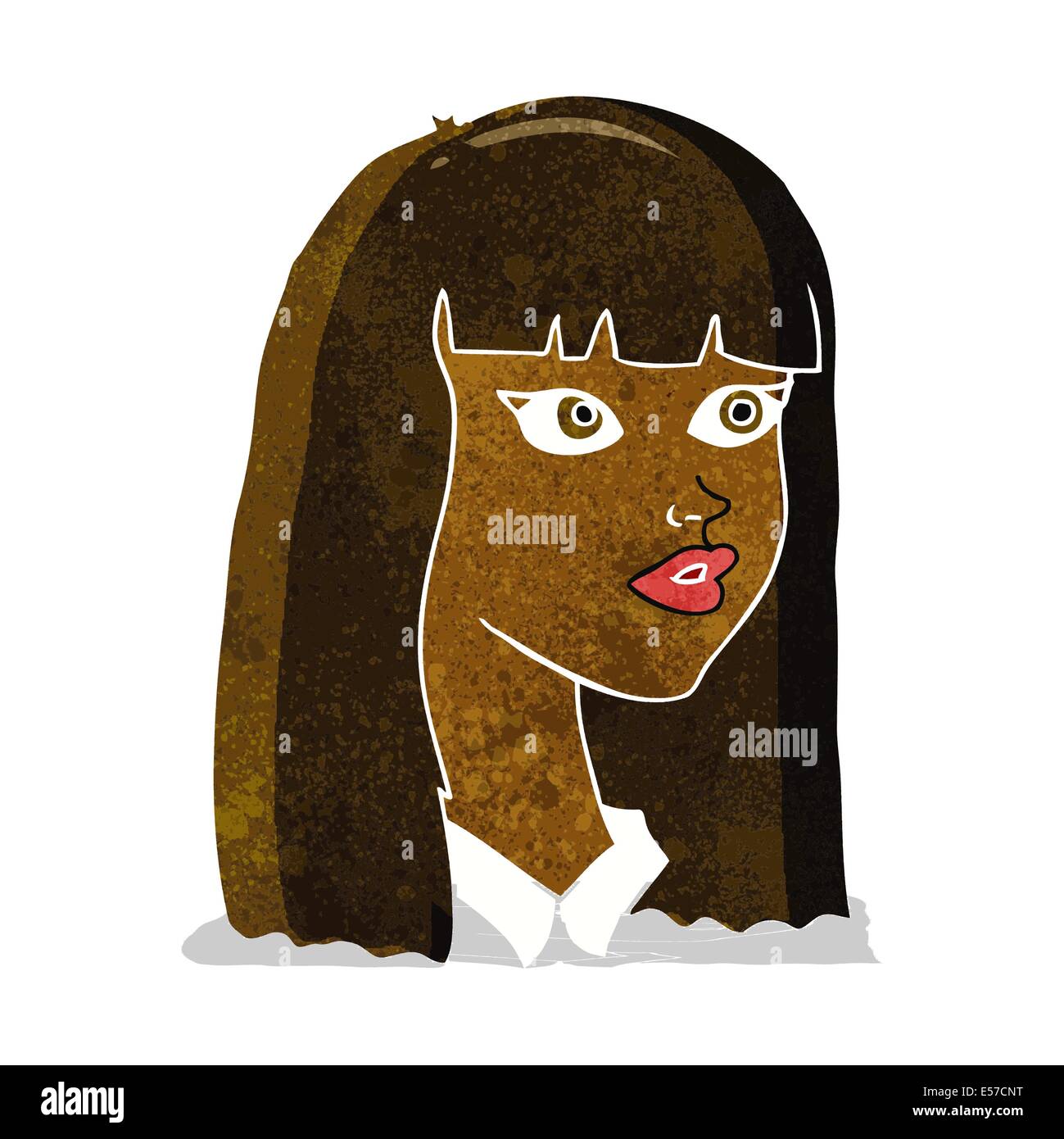 cartoon pretty girl with long hair Stock Vector Image & Art - Alamy