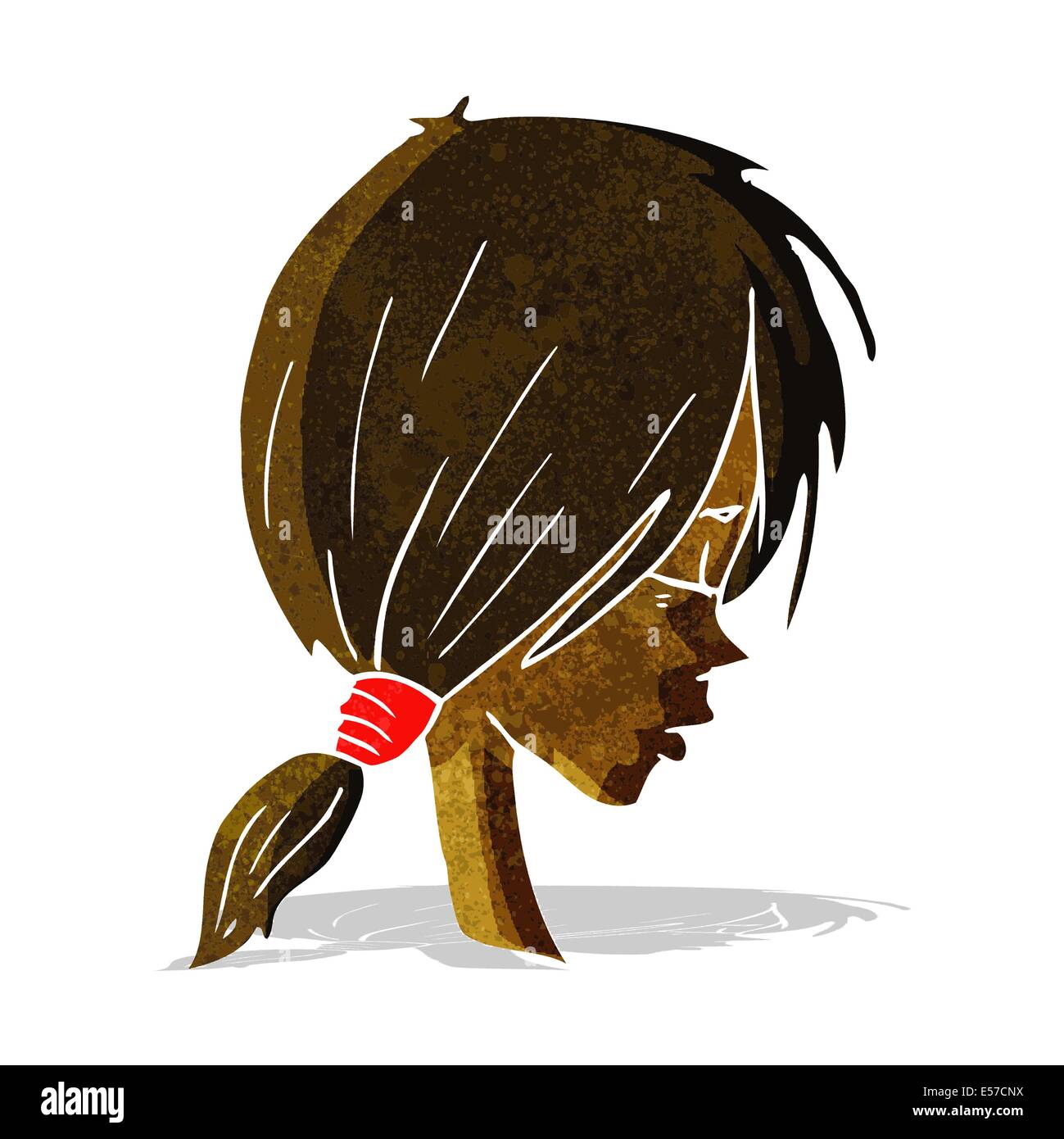 Thoughtful female character Stock Vector Images - Alamy