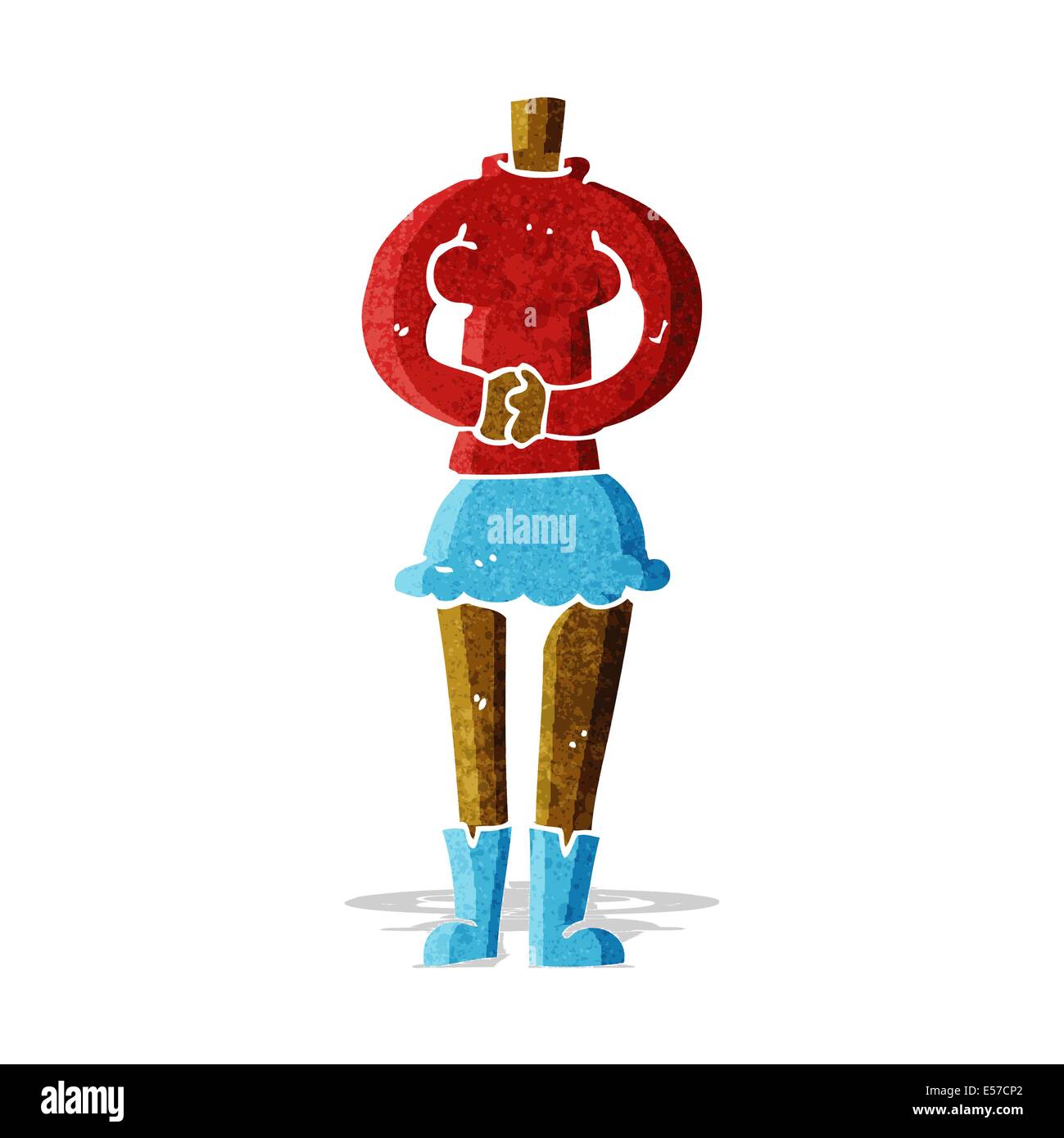 cartoon female body (add photos or mix and match cartoons Stock Vector ...