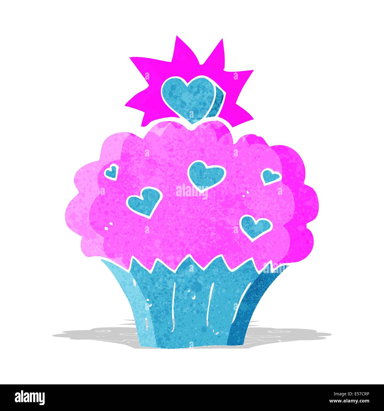 cartoon love heart cupcake Stock Vector Image & Art - Alamy