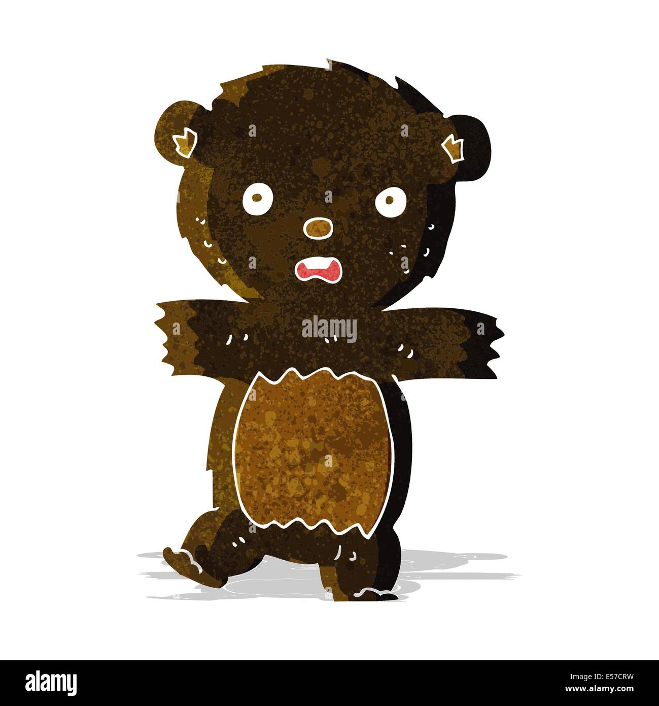 cartoon shocked black bear cub Stock Vector Image & Art - Alamy