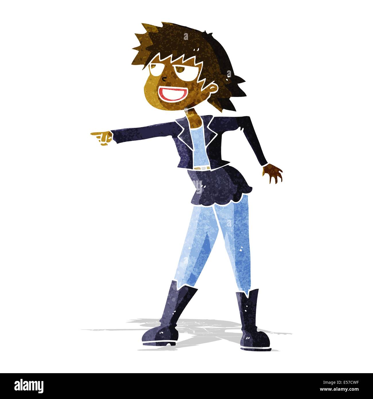 Girl pointing mean Stock Vector Images - Alamy