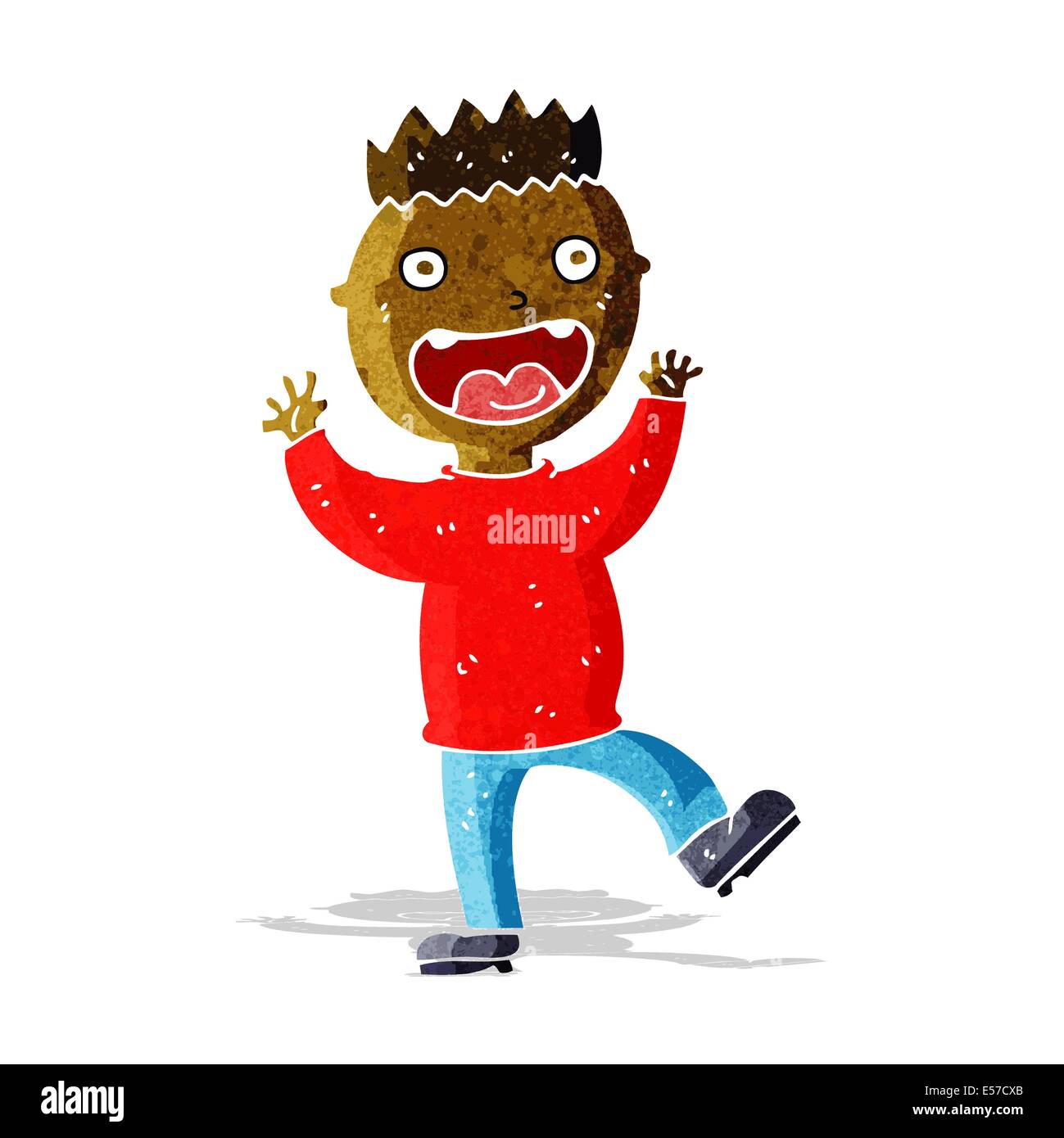 Cartoon crazy happy man hi-res stock photography and images - Alamy