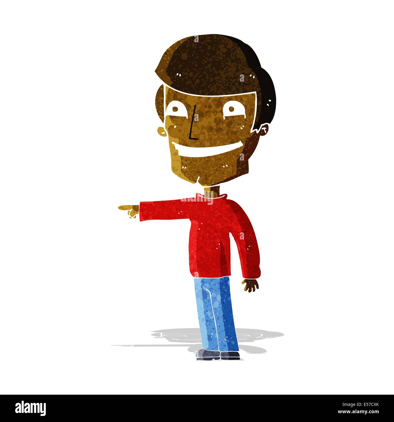 cartoon happy man pointing Stock Vector Image & Art - Alamy