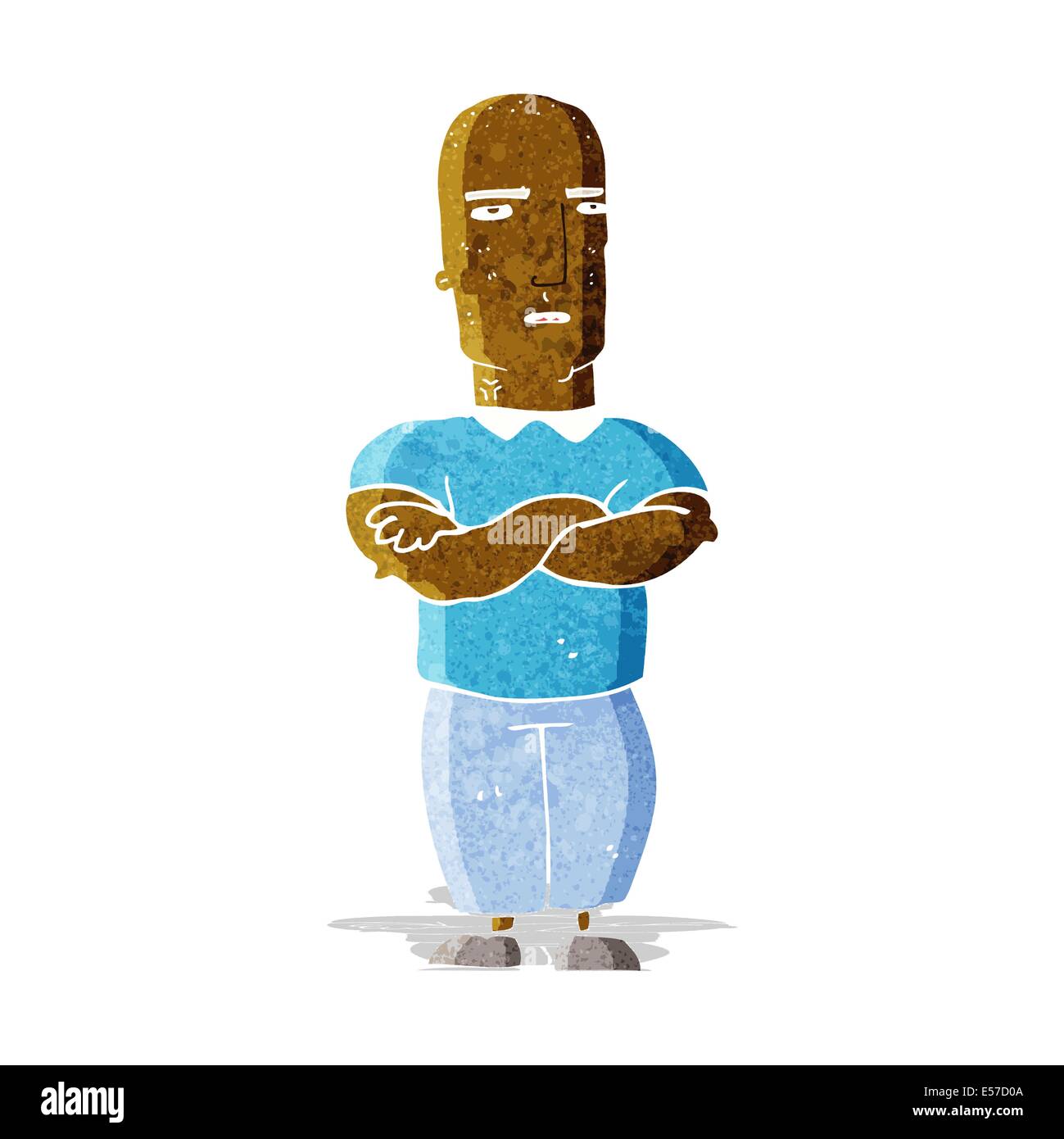 Cartoon annoyed bald man Stock Vector Images - Alamy