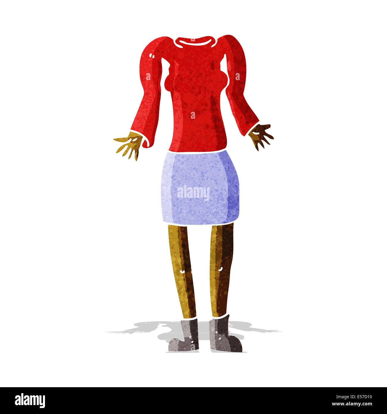 Cartoon female body shrugging shoulders hi-res stock photography and ...