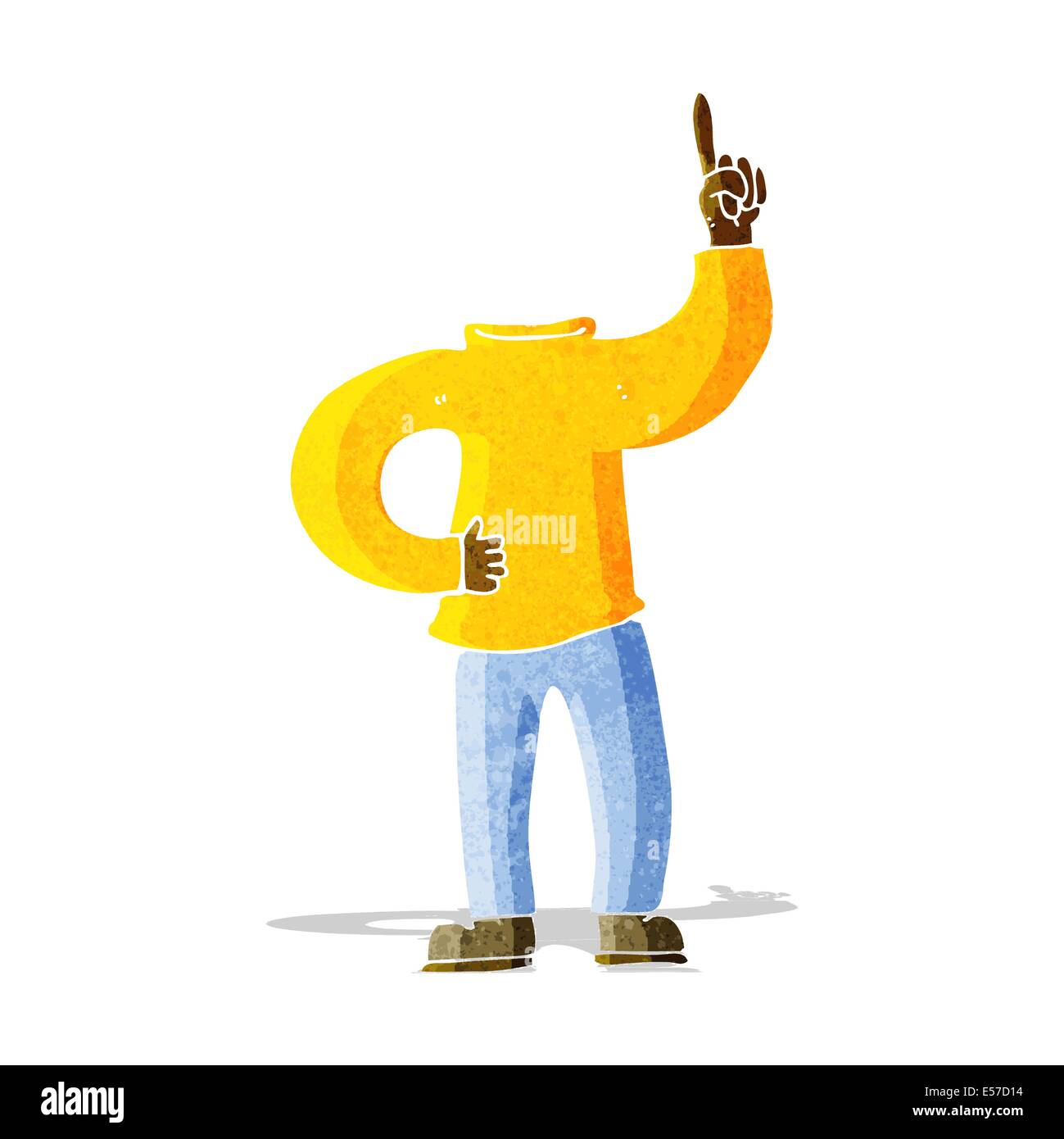 cartoon headless body with raised hand Stock Vector Image & Art - Alamy
