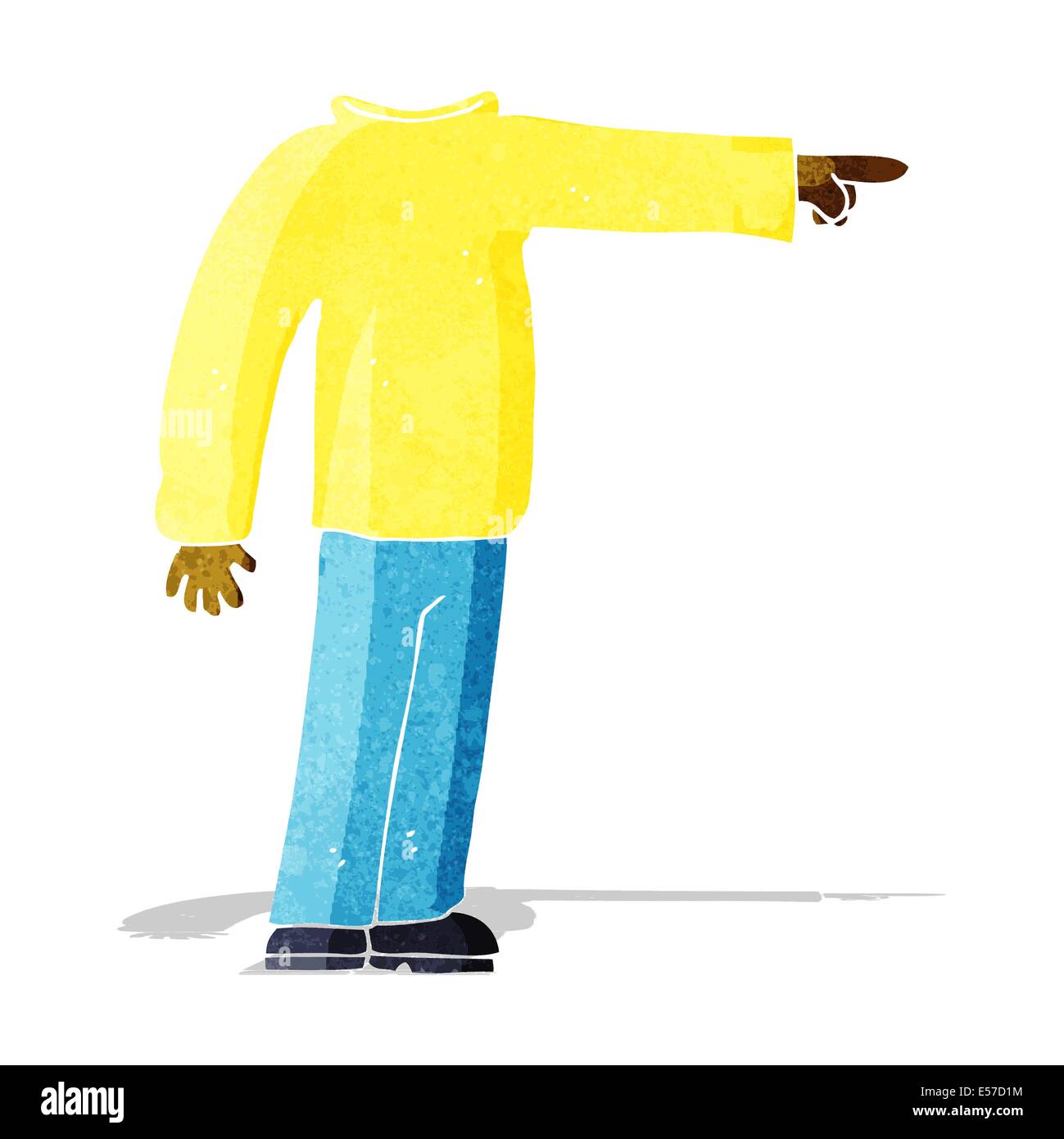 cartoon headless man pointing Stock Vector Image & Art - Alamy