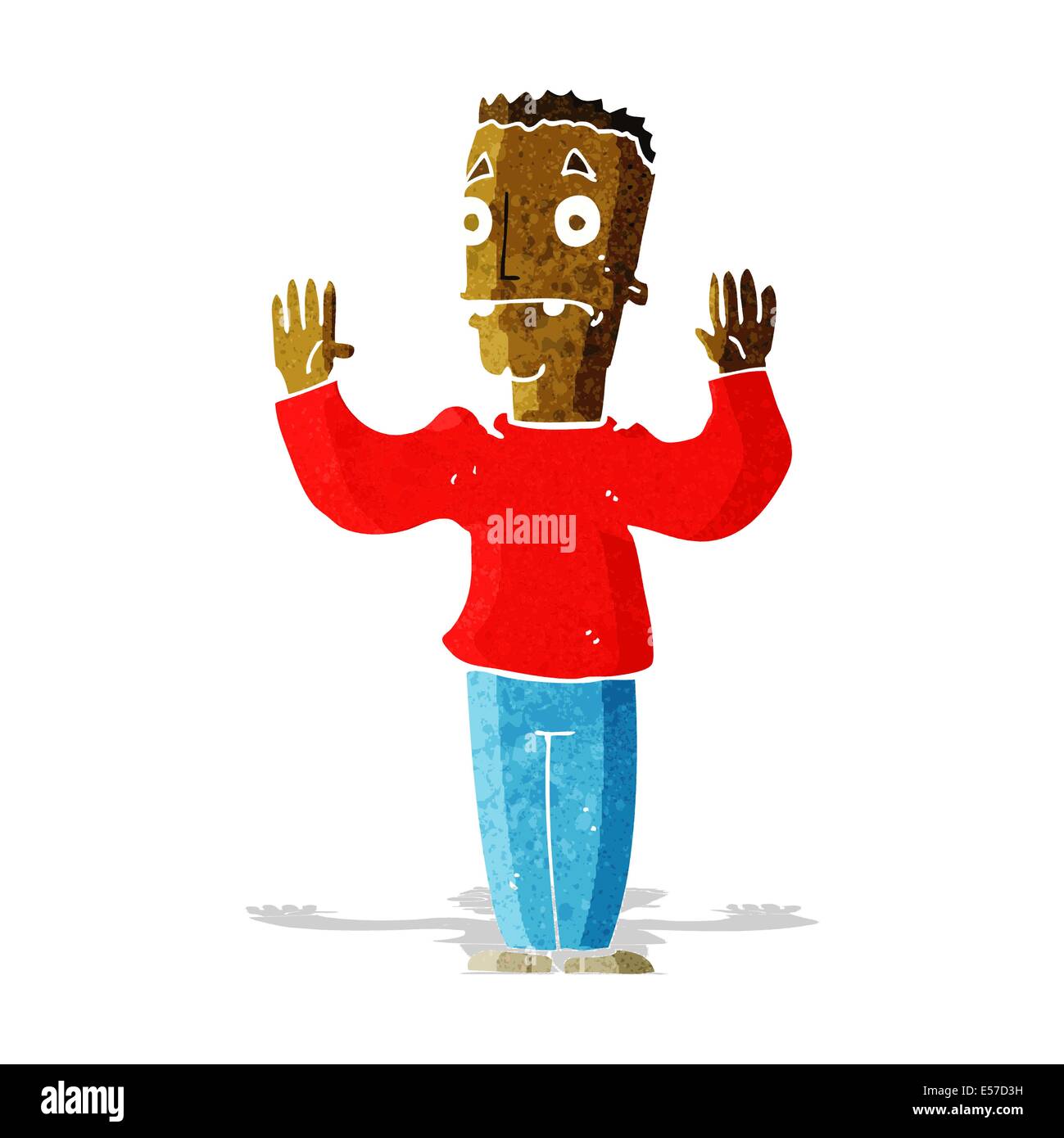 cartoon man surrendering Stock Vector Image & Art - Alamy