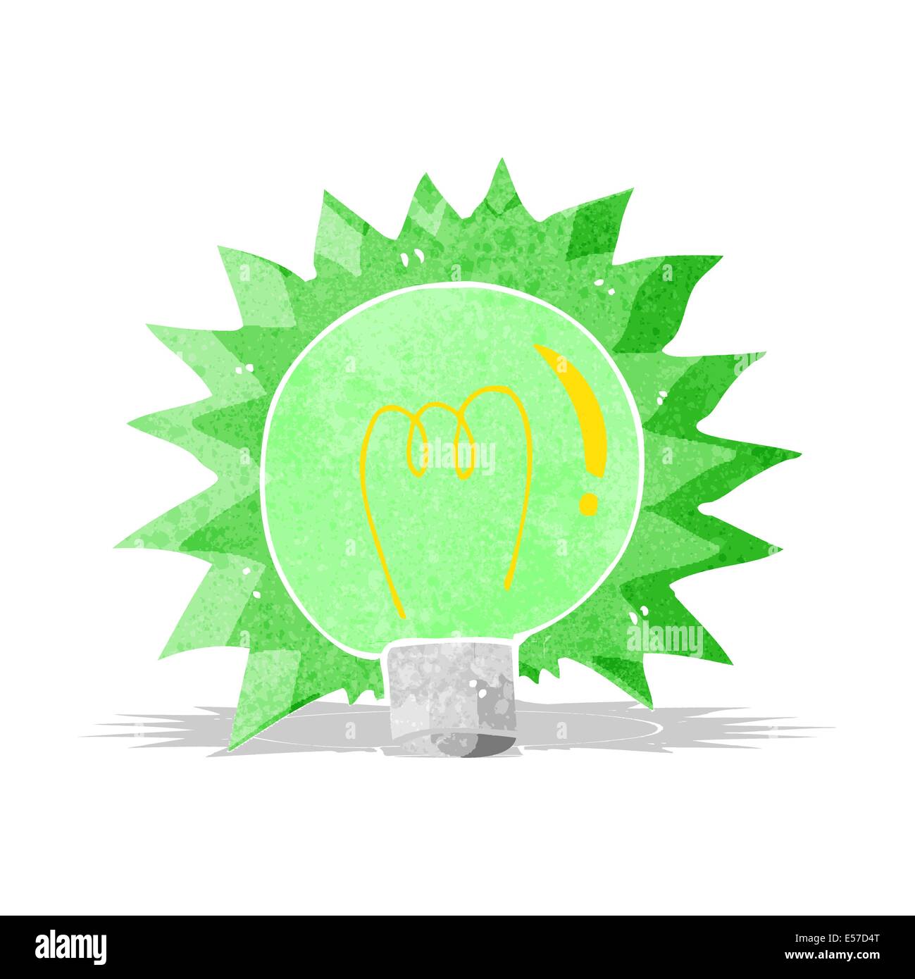 cartoon flashing green light bulb Stock Vector Image & Art - Alamy