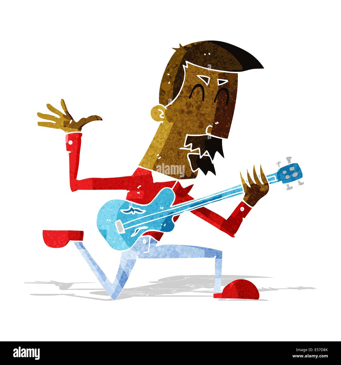 Cartoon man playing electric guitar hi-res stock photography and images ...