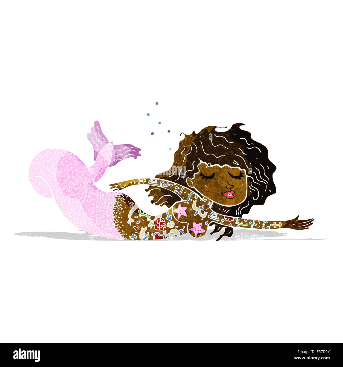 Mermaid tattoos Stock Vector Images - Alamy