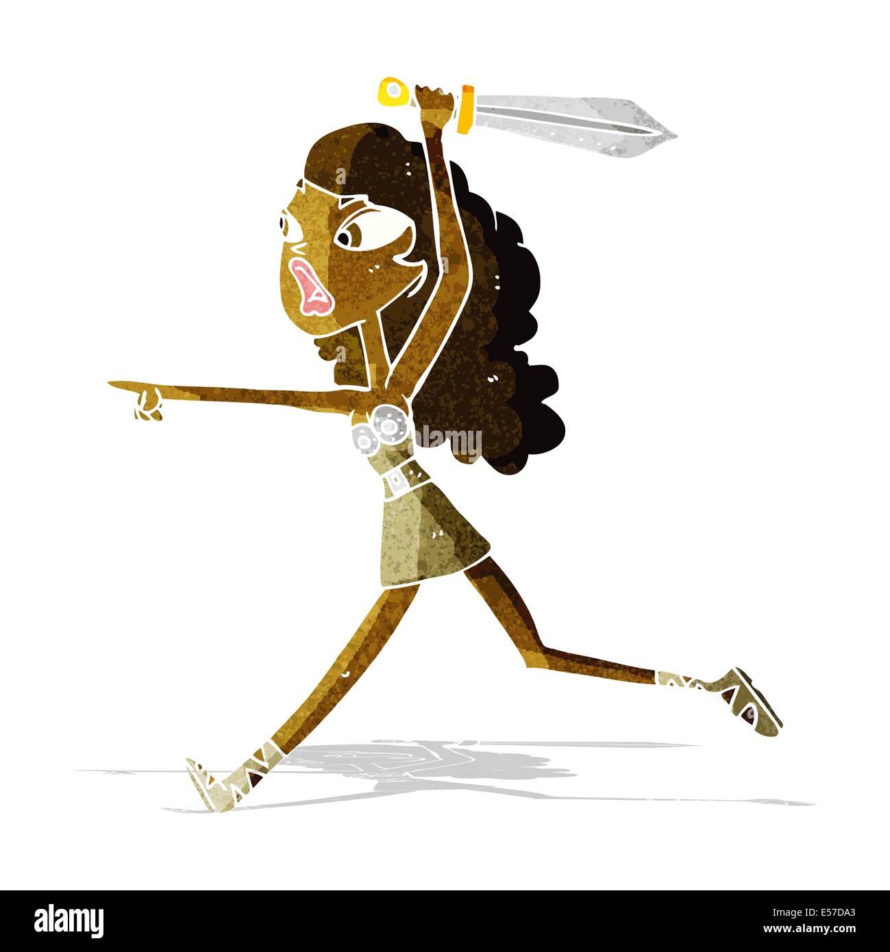 Cartoon girl with sword hi-res stock photography and images - Alamy