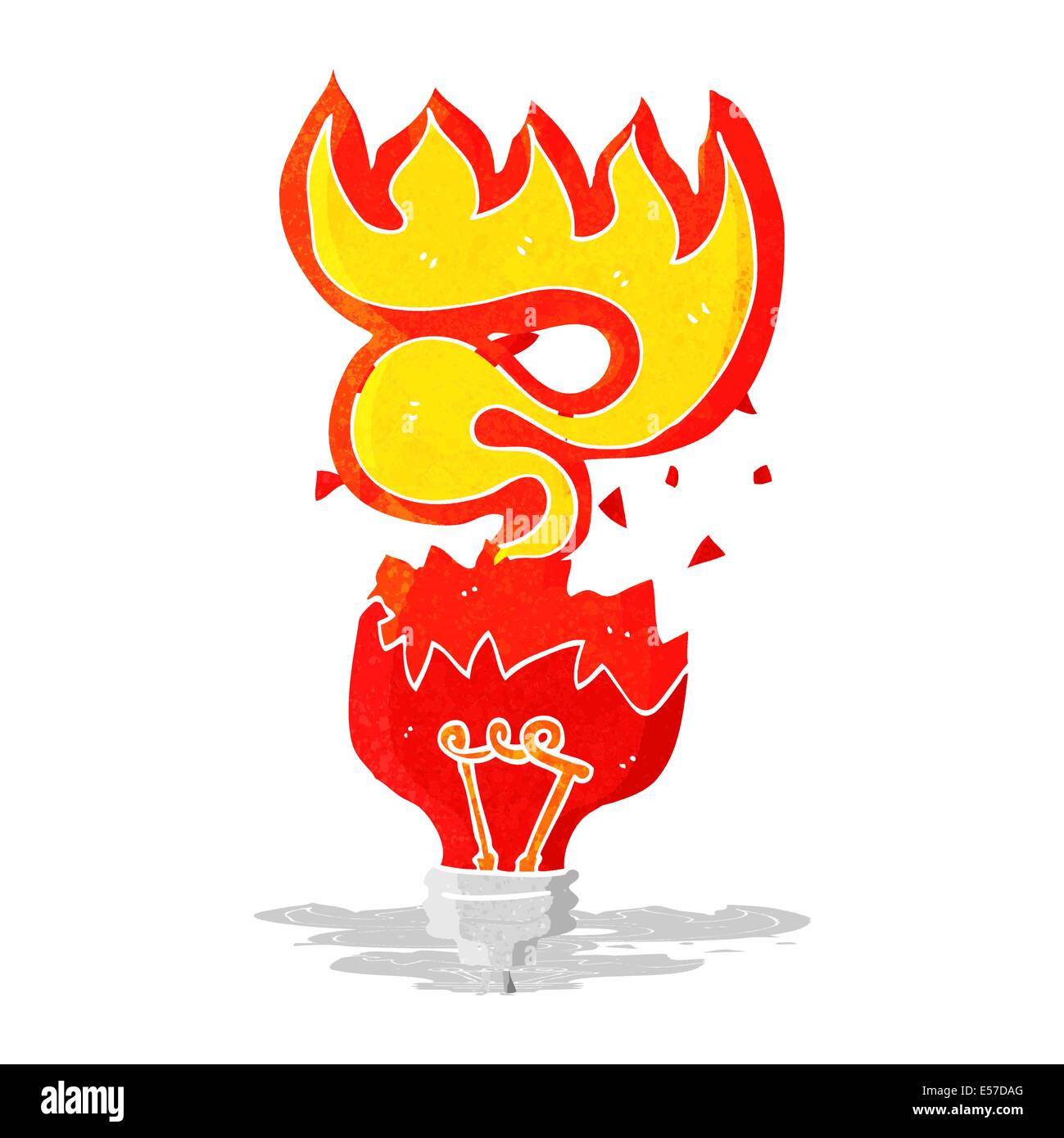 cartoon red light bulb exploding Stock Vector Image & Art - Alamy