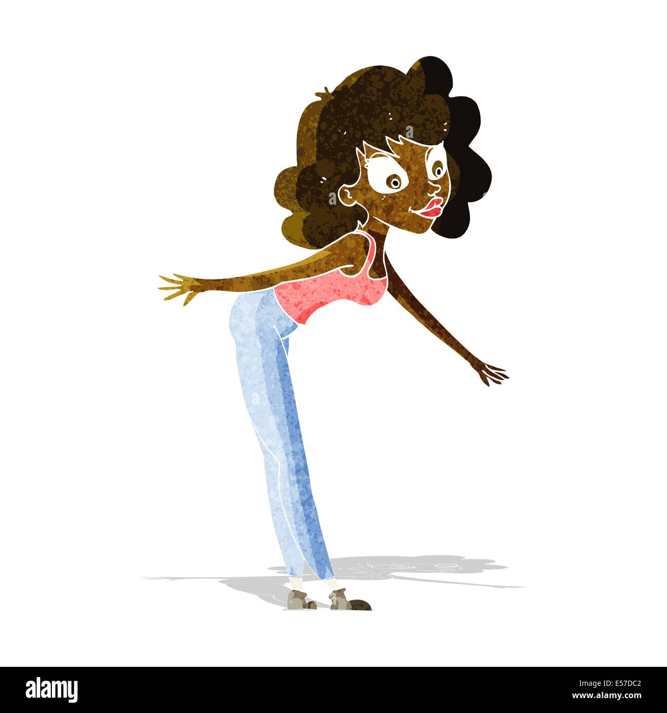 Woman picking something Stock Vector Images - Alamy