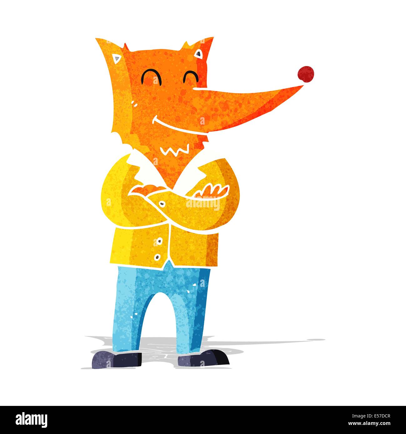 cartoon fox in shirt Stock Vector Image & Art - Alamy